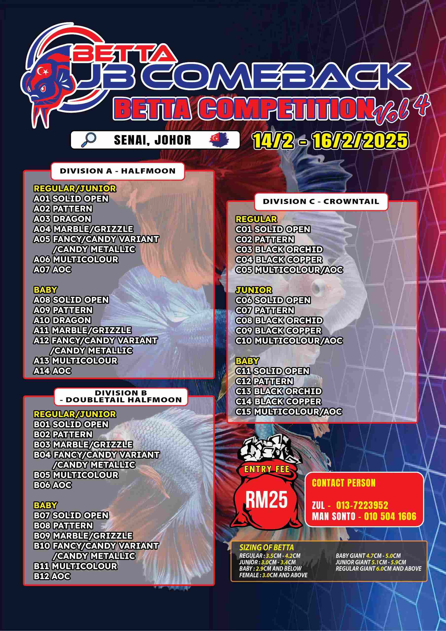 BON JB PANDAN Betta Comp